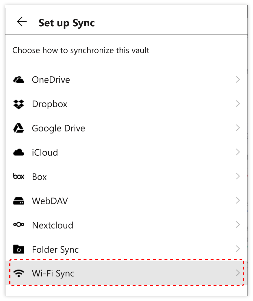 Wi-Fi Sync Manual Setup - Enpass