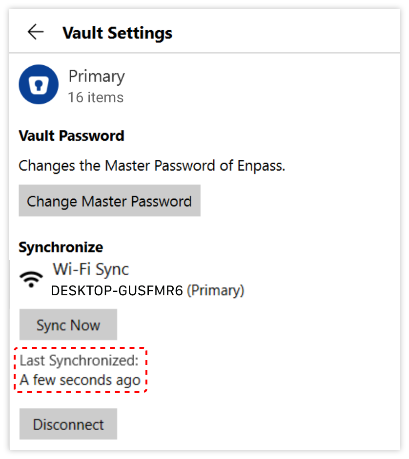 Wi-Fi Sync Manual Setup - Enpass